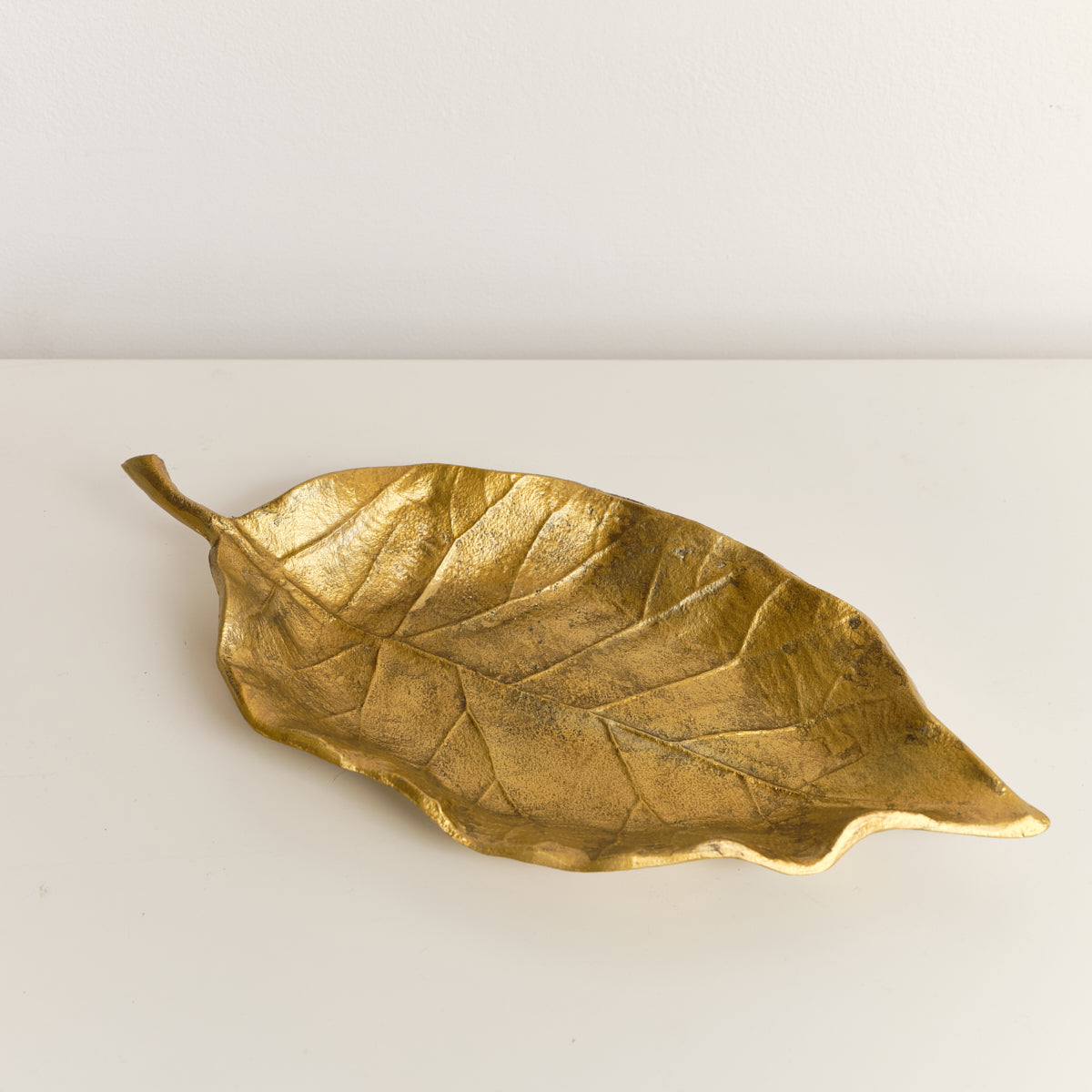Large Antique Gold Bay Leaf Shaped Trinket Tray - 36cm – Melody Maison