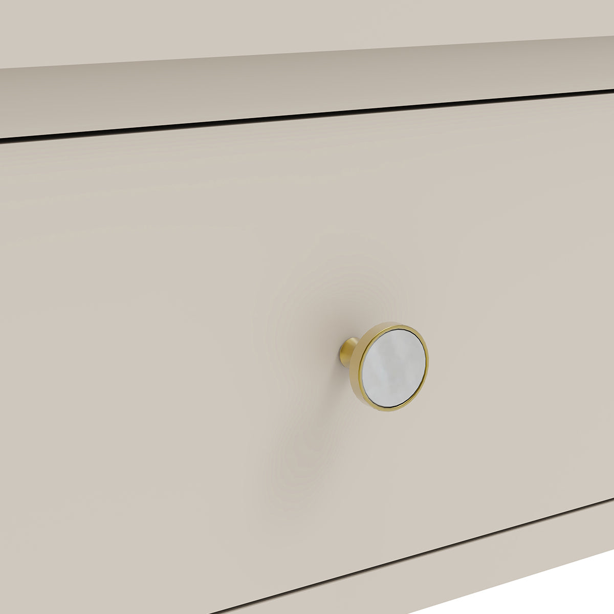 One Drawer Bedside Table - Abbey Pale Ivory Range – Melody Maison