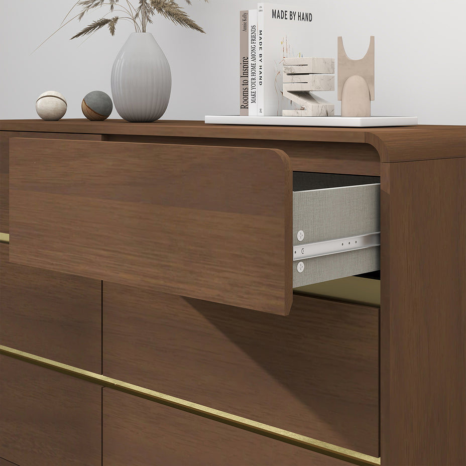 Walnut Brown Chest of Drawers - Meridian Walnut Range – Melody Maison Ltd
